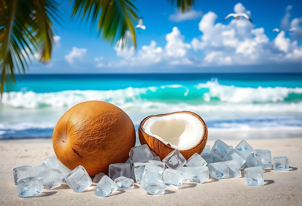 Download Coconut Beach, Tropical Sea, White Sand. Royalty-Free Stock ...