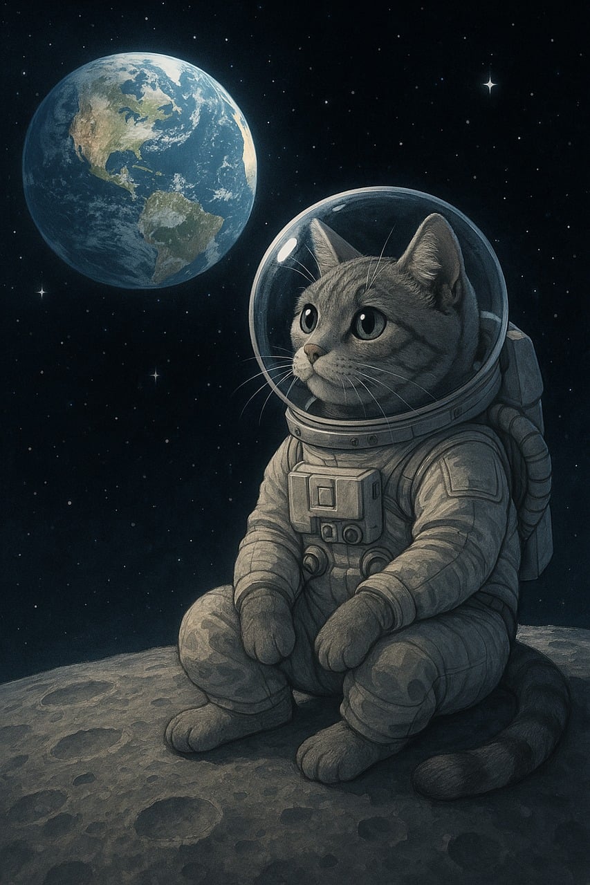 Download Cat, Space, Looking. Royalty-Free Stock Illustration Image ...