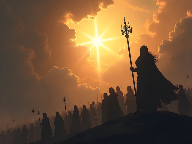 Download Warriors, Sunrise, Battle. Royalty-Free Stock Illustration ...