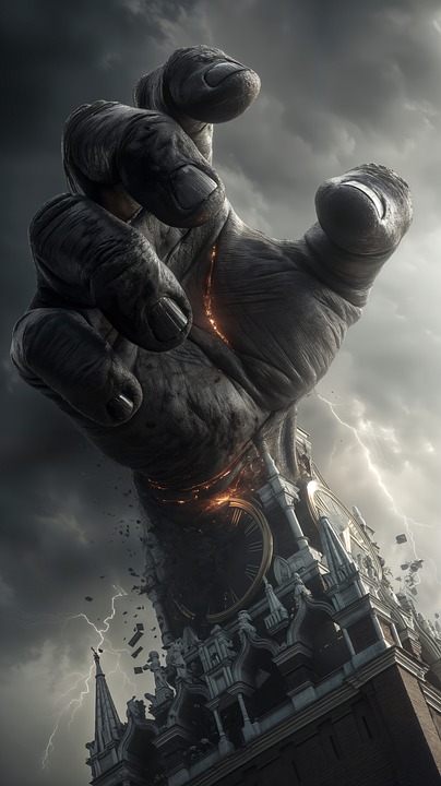 Download Giant Hand, Tower, Apocalypse. Royalty-Free Stock Illustration ...