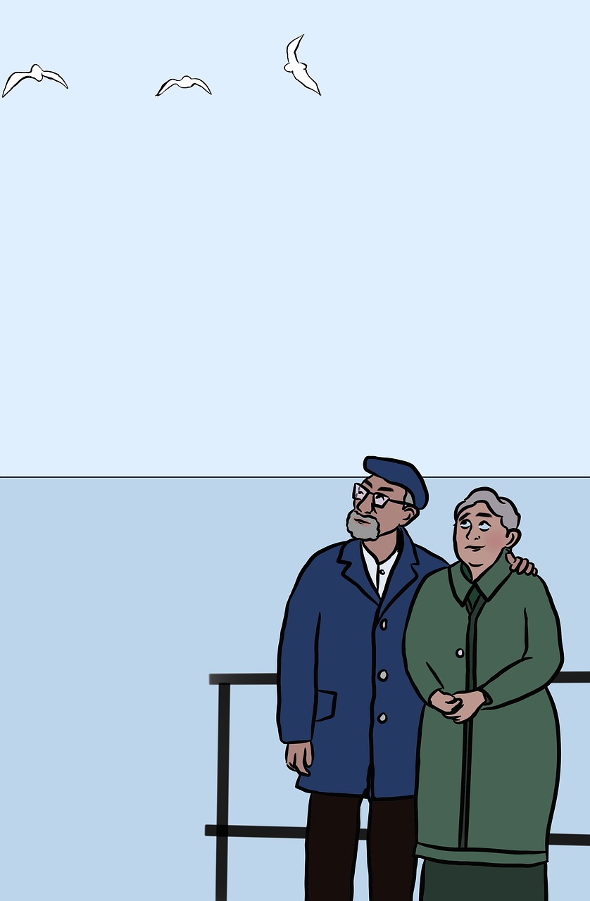 Download The Old Man, Couple, Love. Royalty-Free Stock Illustration ...