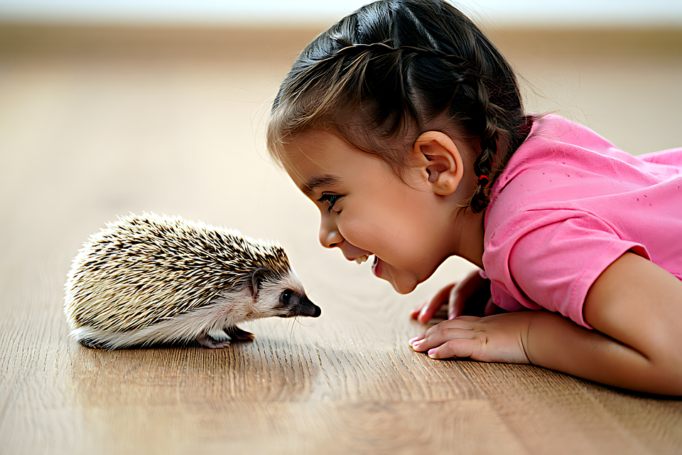 Download Hedgehog, Girl, Smile. Royalty-Free Stock Illustration Image ...