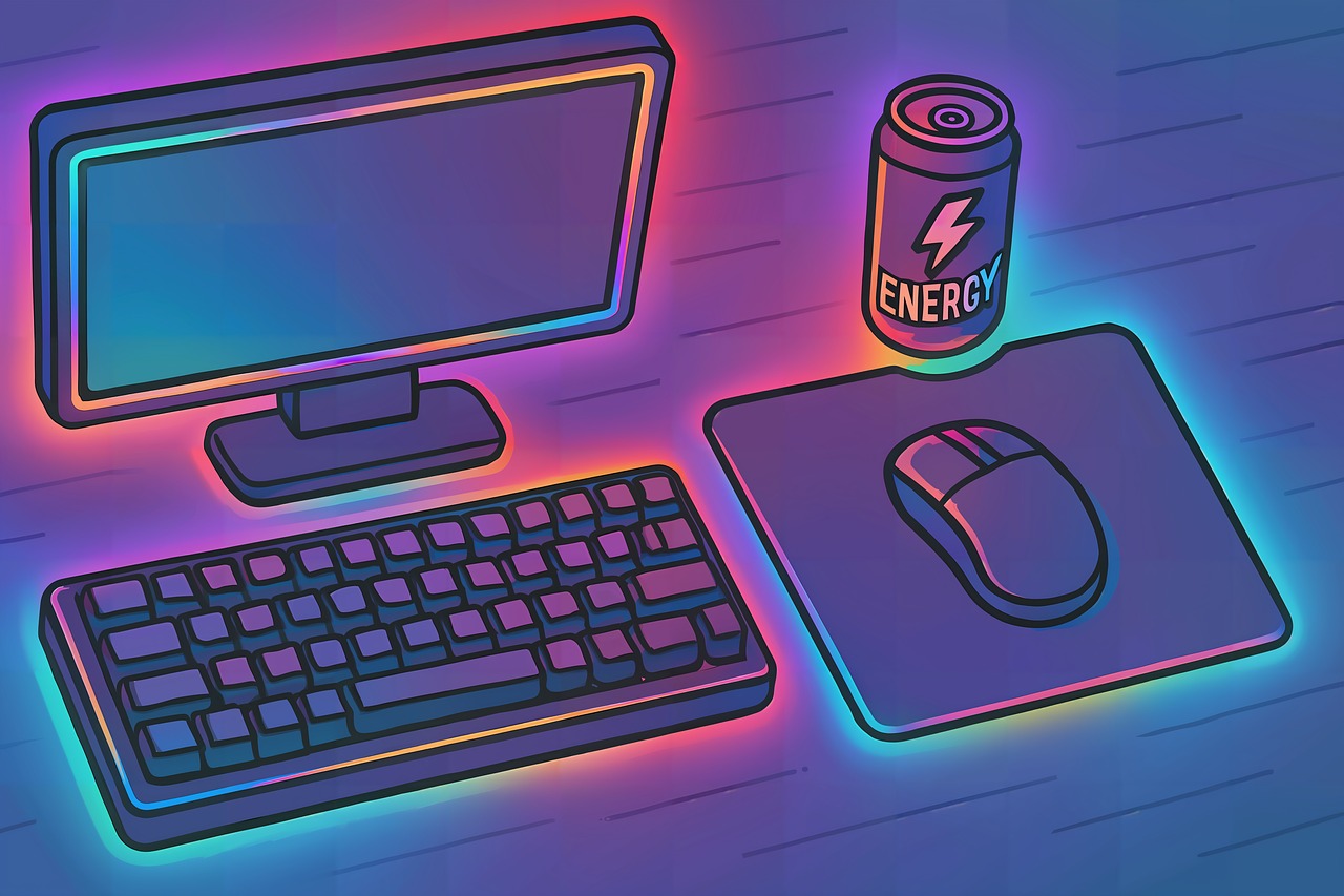 Download Gaming, Computer, Neon. Royalty-Free Stock Illustration Image ...