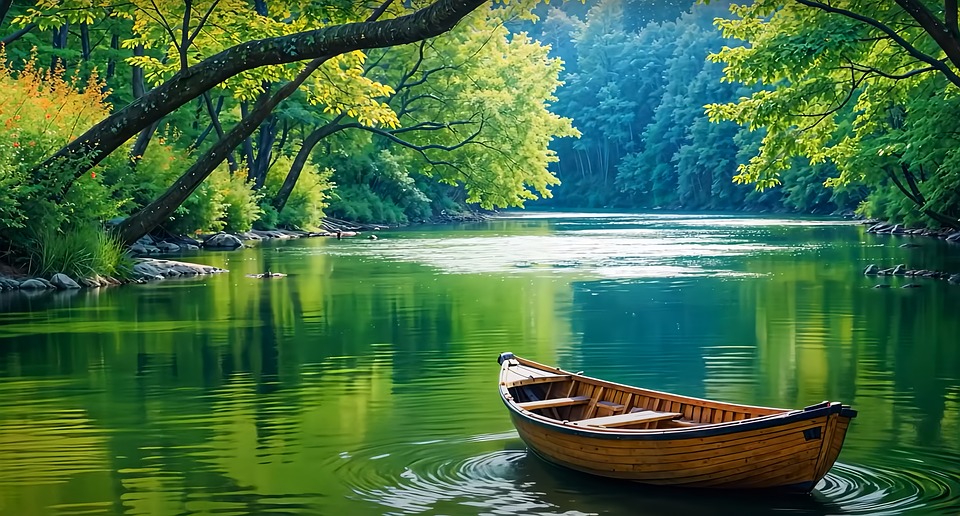 Wooden Nature Boat Green - Free photo on Pixabay