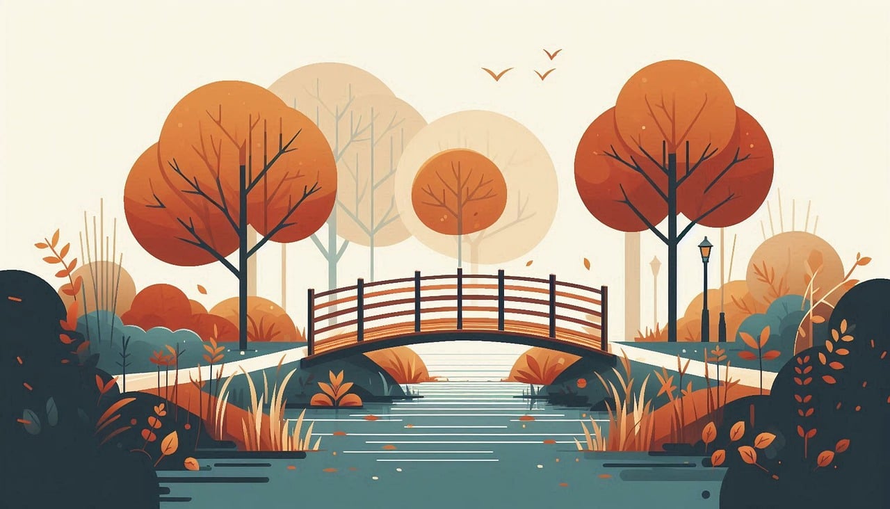 Download Park, Bridge, Trees. Royalty-Free Stock Illustration Image ...