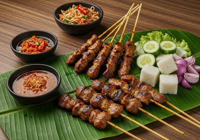 Download Ai Generated, Satay, Skewers. Royalty-Free Stock Illustration ...