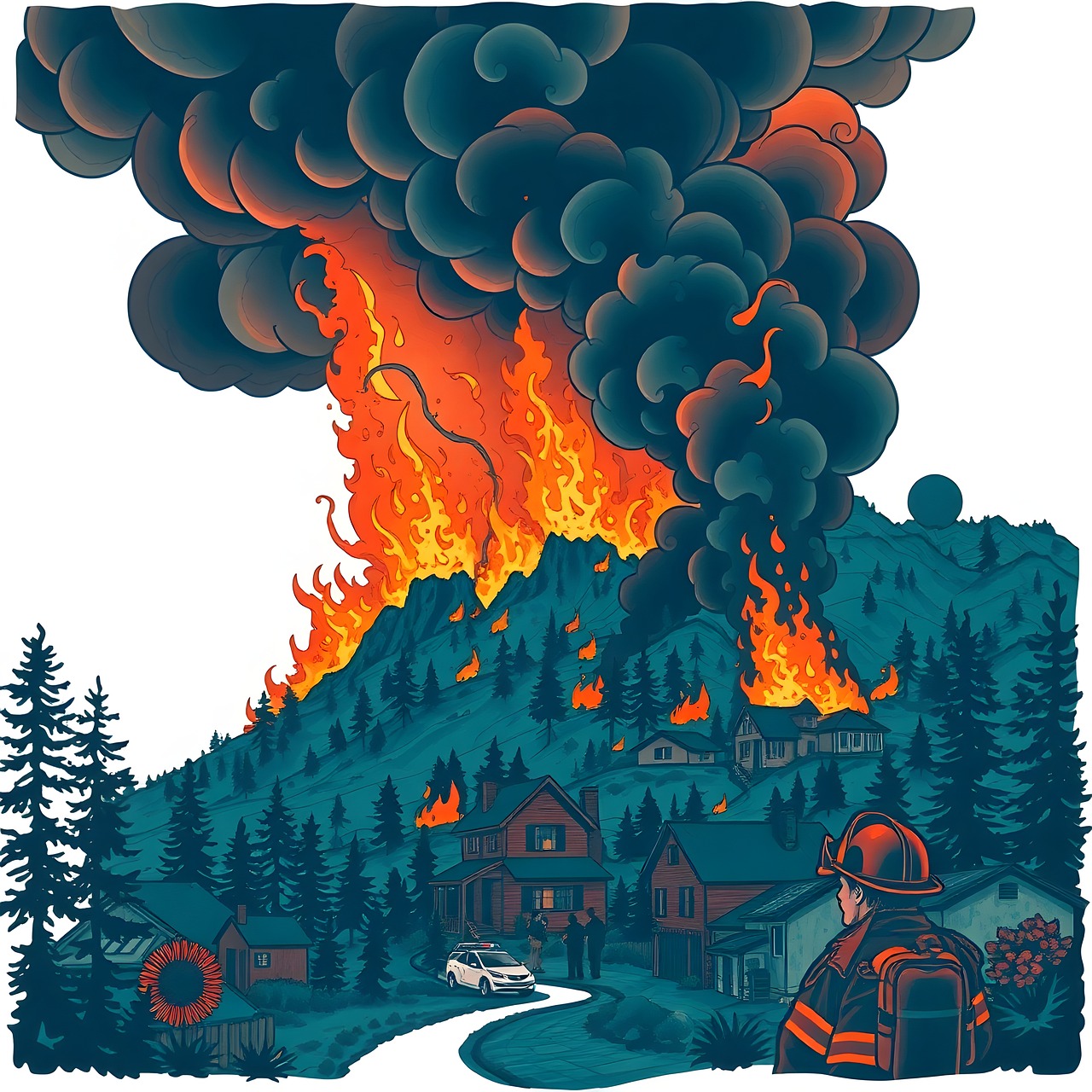 Download Wildfire, Forest Fire, Firefighter. Royalty-Free Stock ...