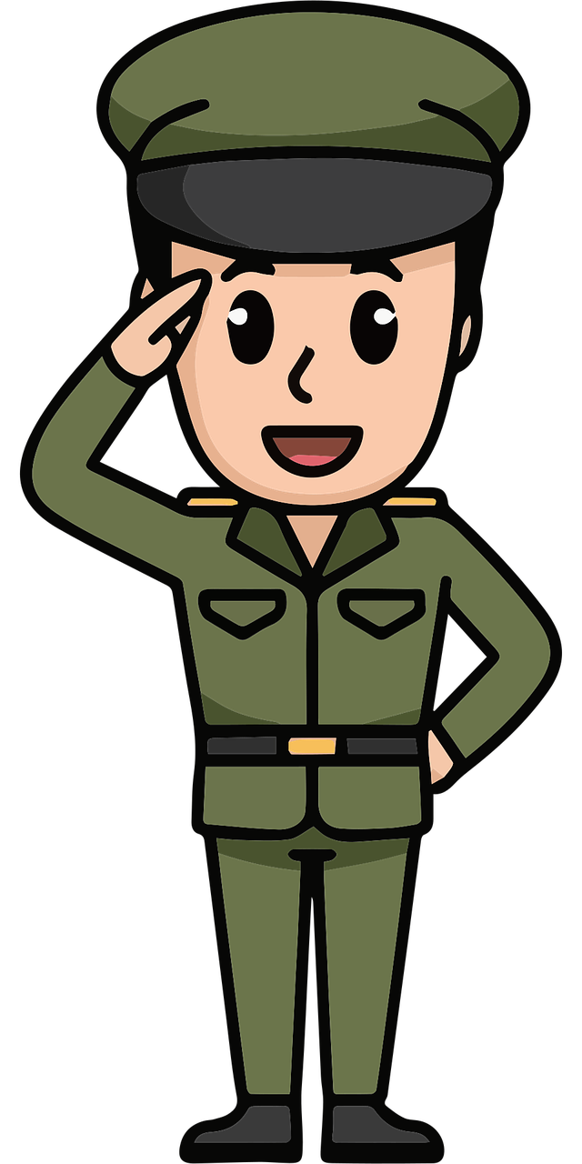 Download Soldier Salute Vector, Military Salute Illustration, Army ...