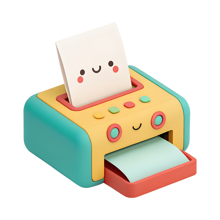 Download Kawaii Printer, 3D Printer, Cute Printer. Royalty-Free Stock ...
