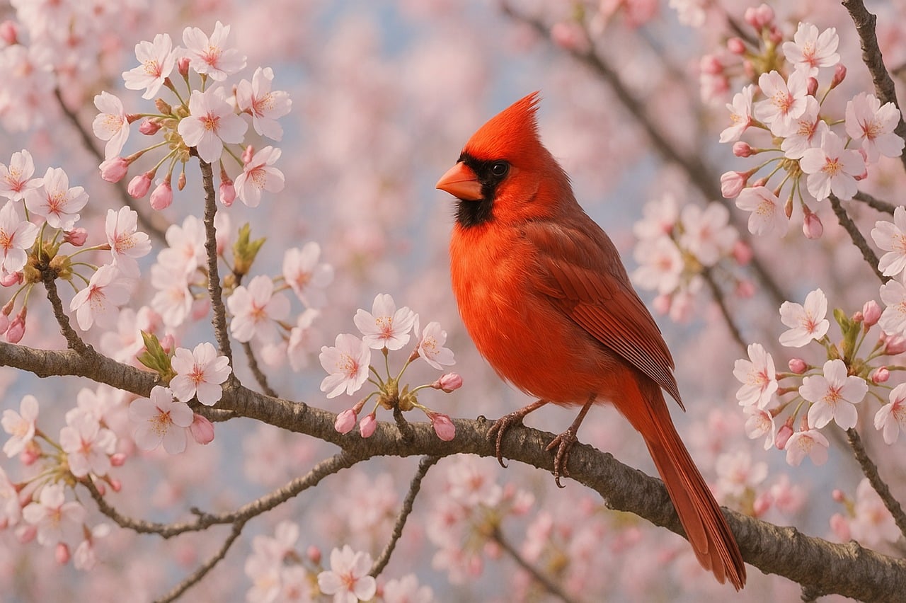 Cardinal Fleurir Cerise - Image gratuite sur Pixabay
