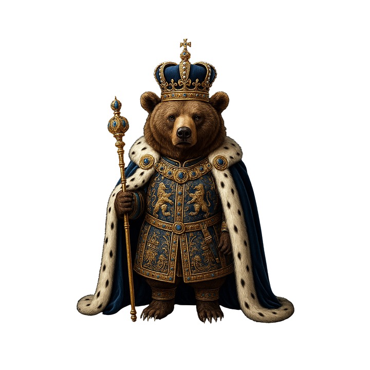 Download Bear King, Royal Bear, Fantasy Animal. Royalty-Free Vector ...