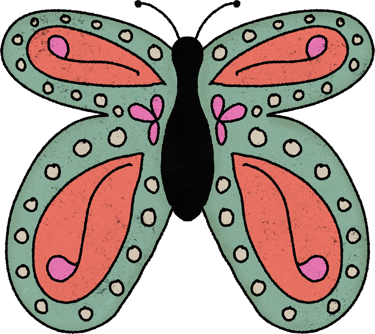 Download Hand Drawn, Cartoon, Butterfly. Royalty-Free Stock ...