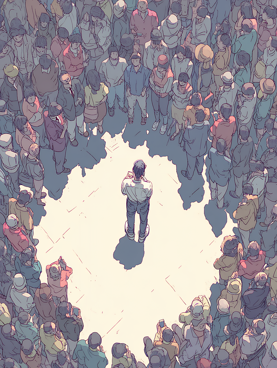 Download People, Crowd, Alone. Royalty-Free Stock Illustration Image ...
