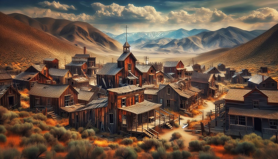 Download Ghost Town, Landscape, Old. Royalty-Free Stock Illustration ...