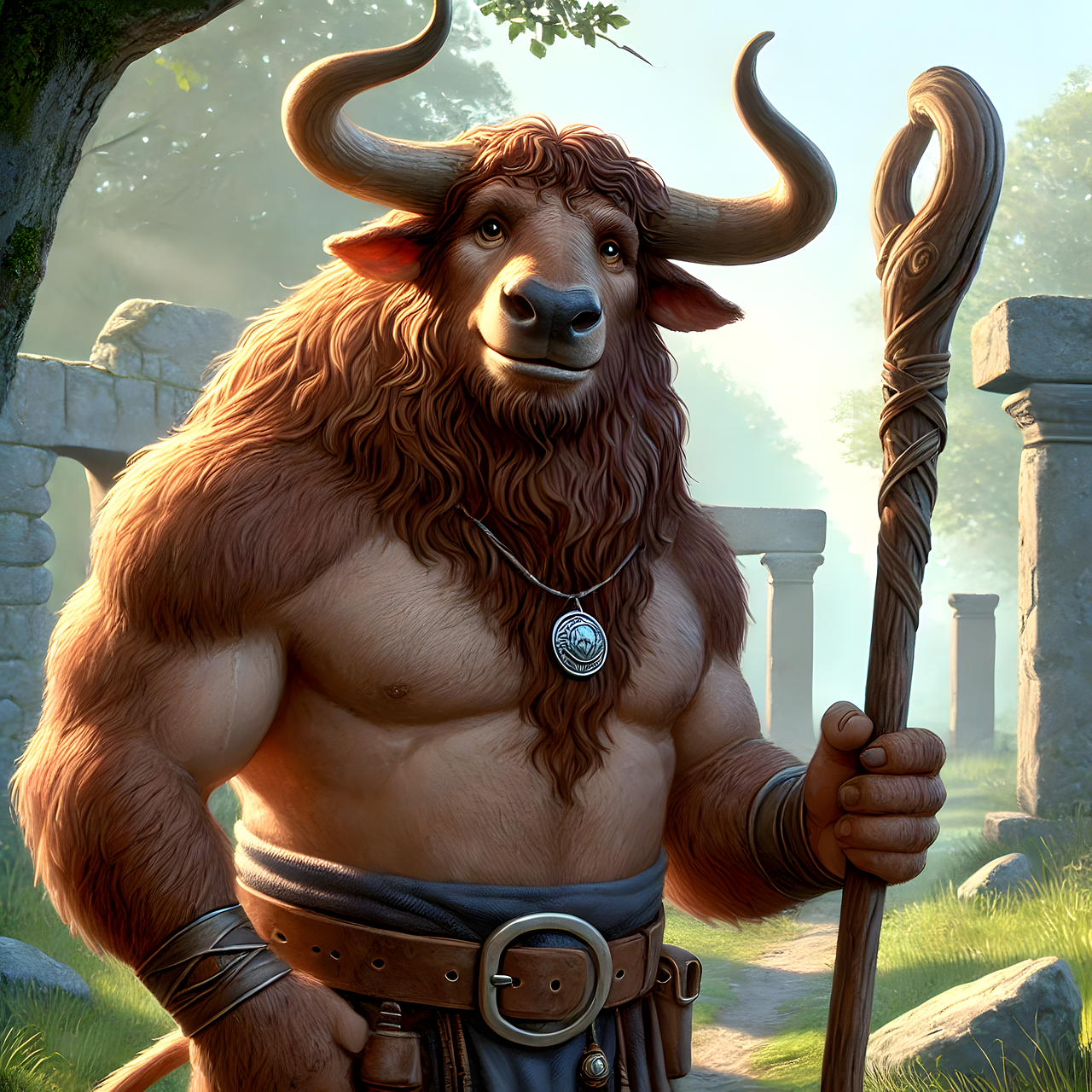 Download Minotaur, Kind Beast, Nature Guardian. Royalty-Free Stock ...