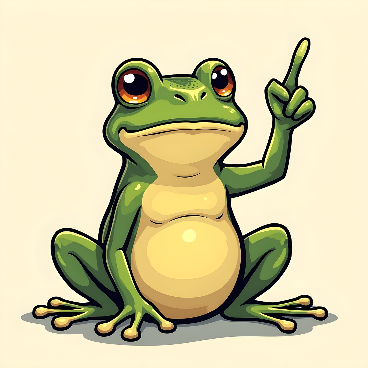 Download Ai Generated, Frog, Pointing. Royalty-Free Stock Illustration ...