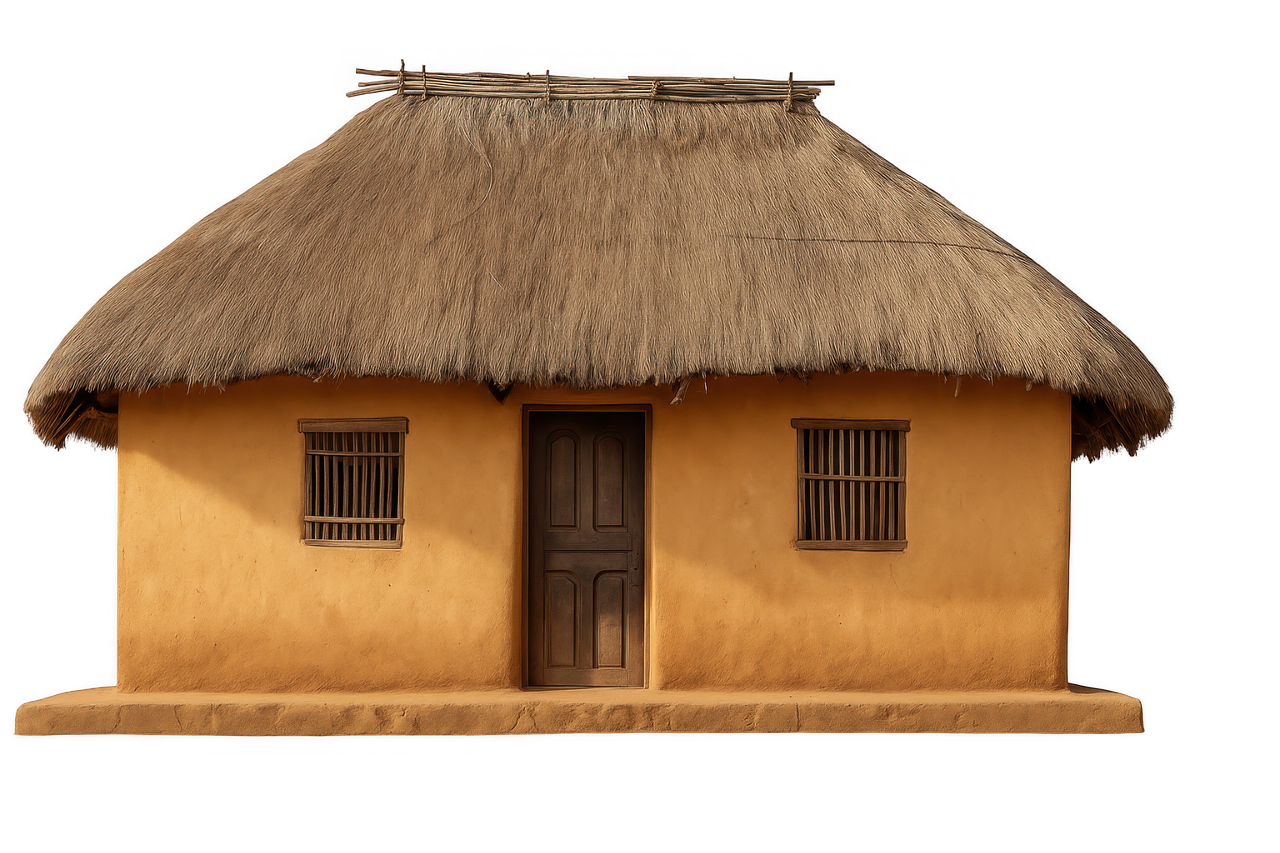 Download Mud Hut, Traditional House, Thatched Roof. Royalty-Free Stock ...