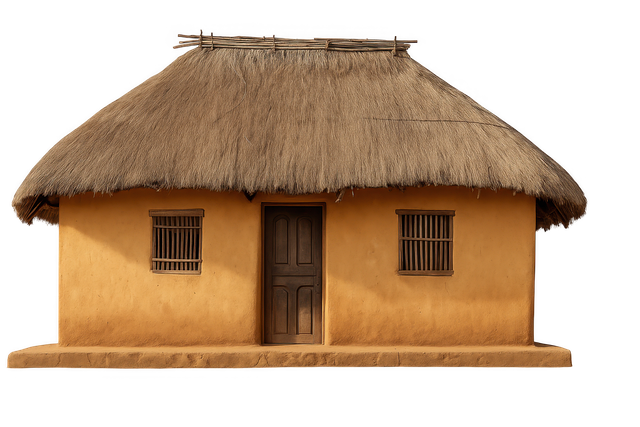 Download Mud Hut, Traditional House, Thatched Roof. Royalty-Free Stock ...