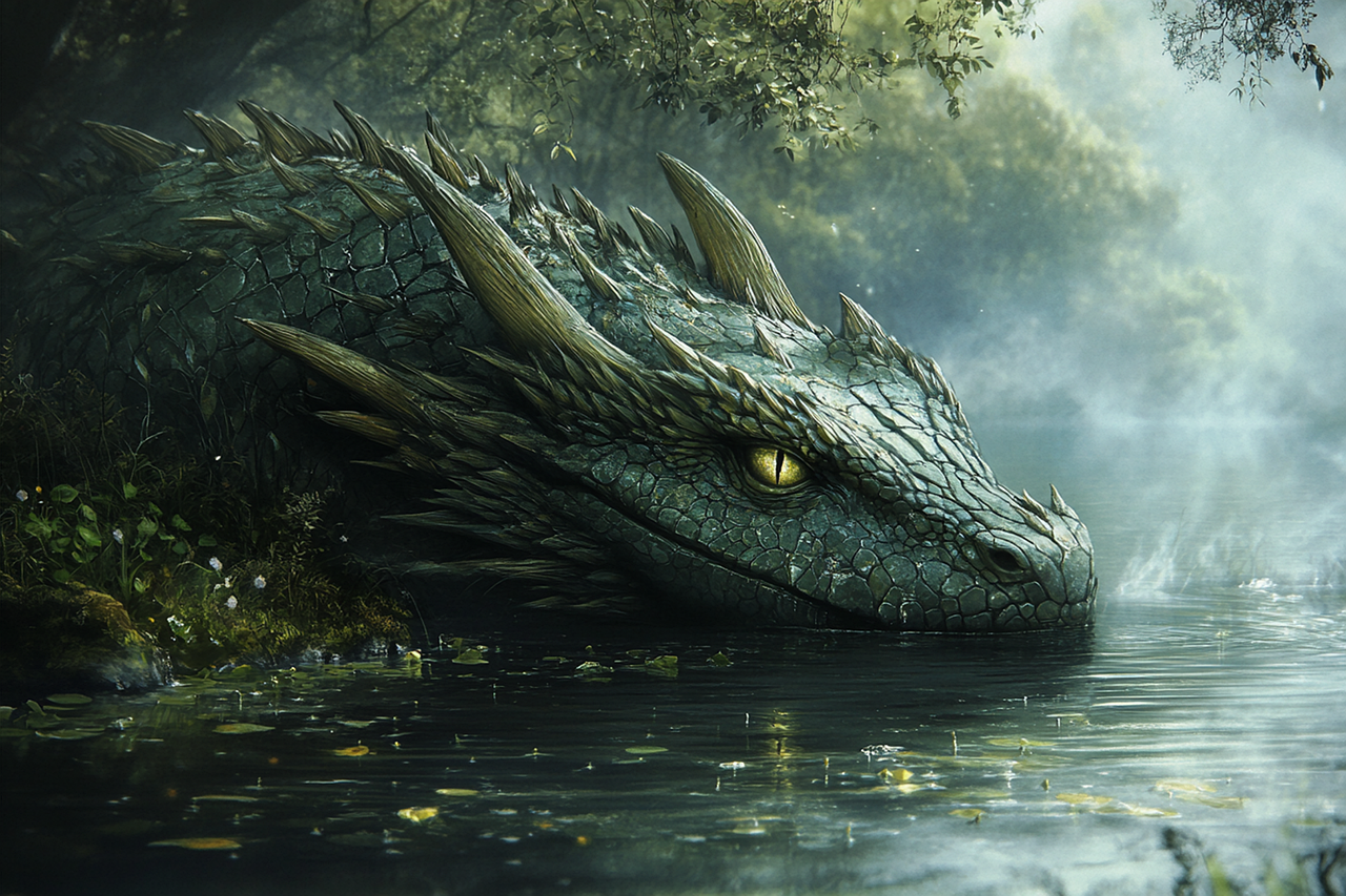 Download Dragon, Lake Dragon, Lake Monster. Royalty-Free Stock ...