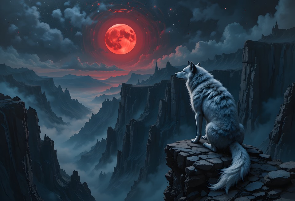 Download Ai Generated, Wolf, Edge. Royalty-Free Stock Illustration ...