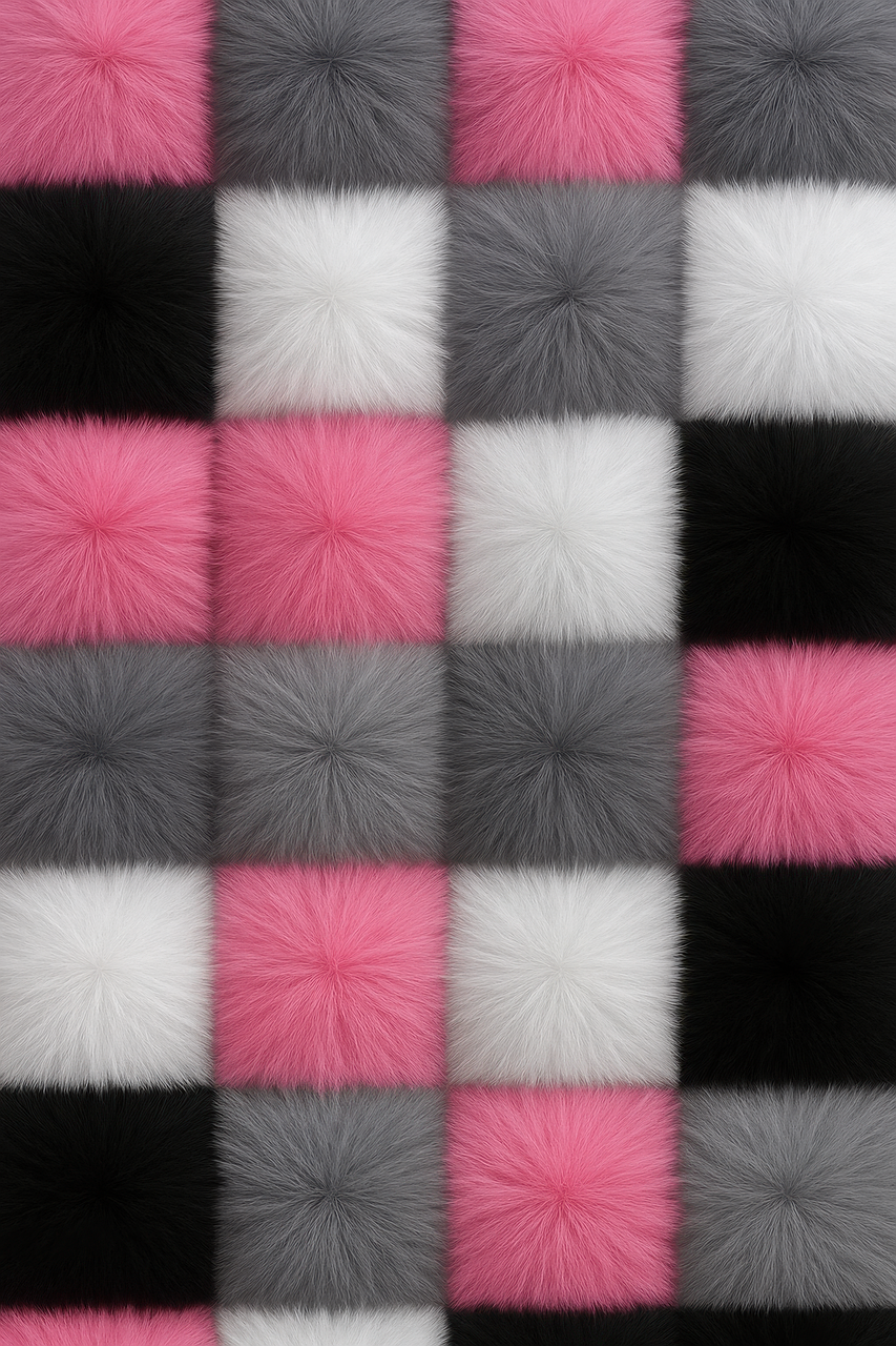 Download Faux Fur Texture, Checkerboard Pattern, Pink Fur. Royalty-Free ...