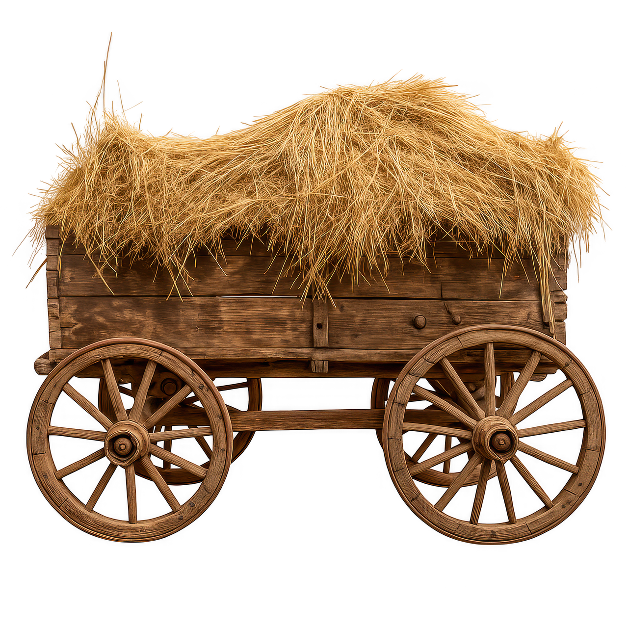 Download Wooden Cart, Hay Wagon, Rustic Vehicle. Royalty-Free Stock ...