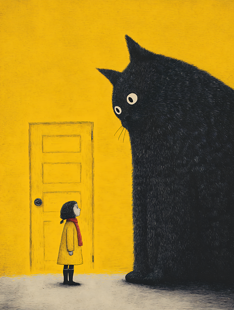 Download Surreal, Cat, Yellow. Royalty-Free Stock Illustration Image ...