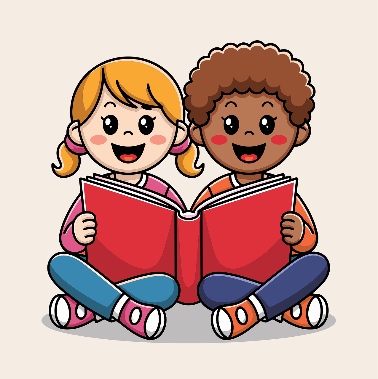 Download Children Are Reading, Book, Reading. Royalty-Free Vector ...