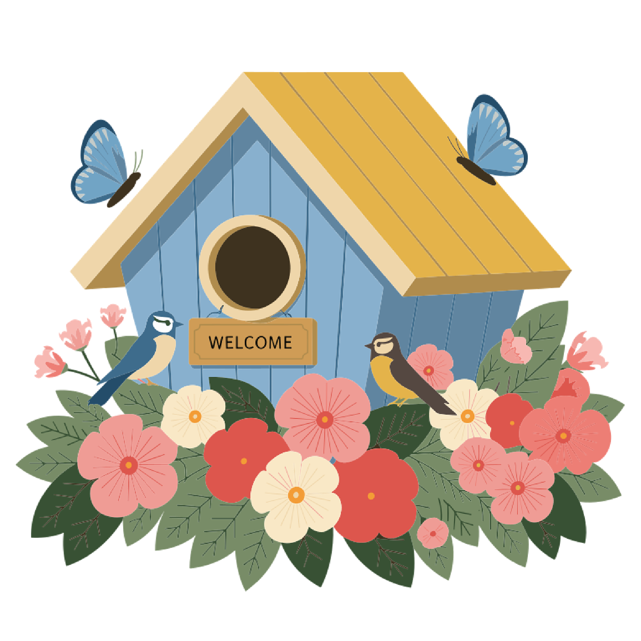 Download Birdhouse, Bird House, Spring. Royalty-Free Vector Graphic ...