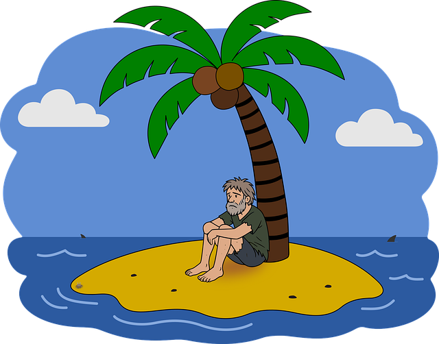 Download Castaway, Sea, Island. Royalty-Free Vector Graphic - Pixabay