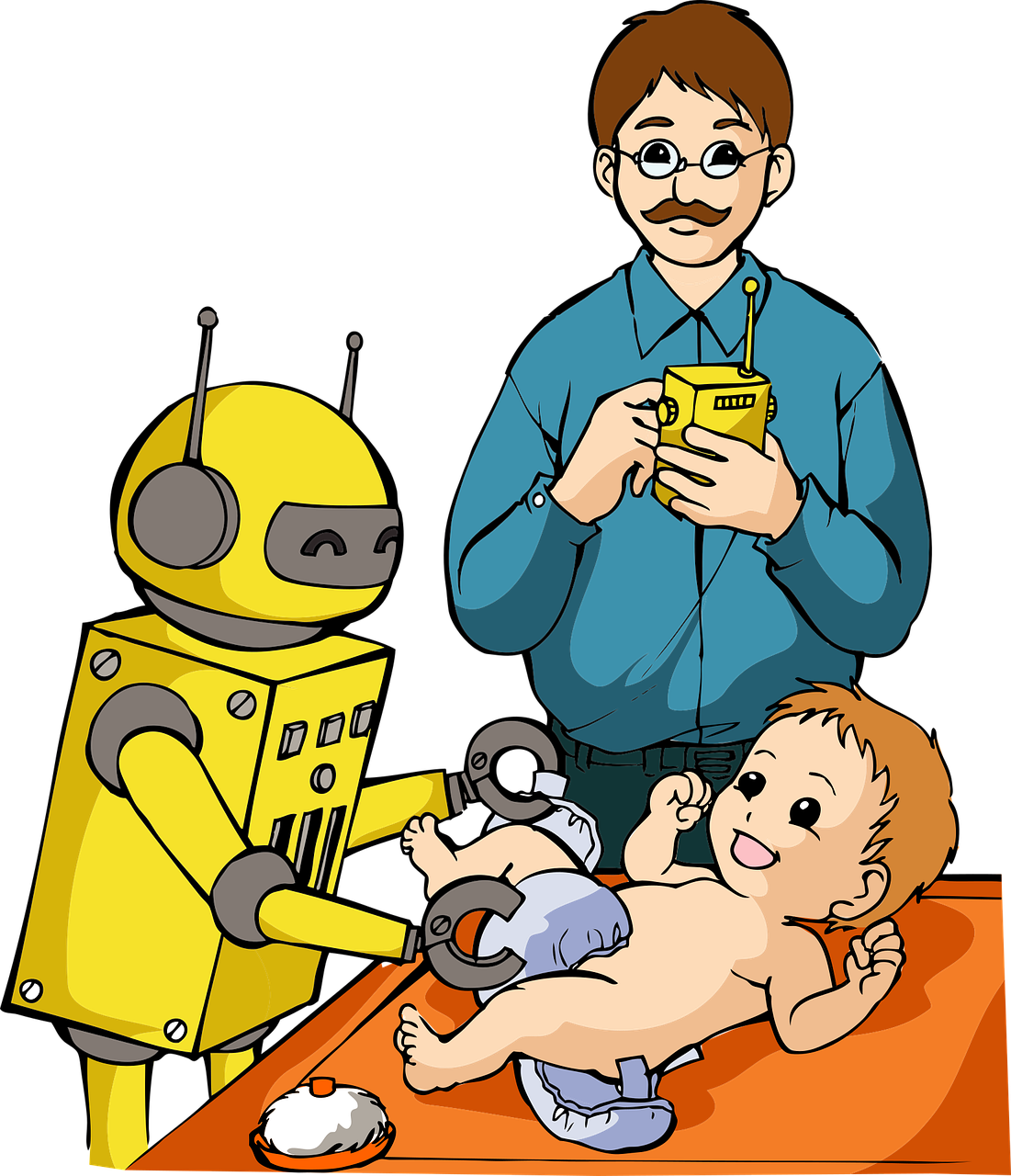 Robot Paternidad Padre - Gráficos vectoriales gratis en Pixabay