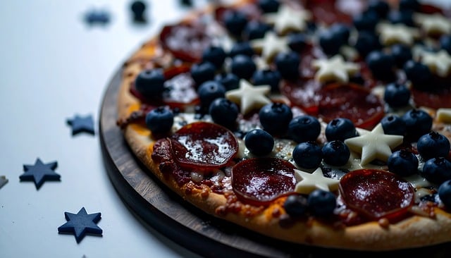Download Pizza, Blueberries, Star-Shaped. Royalty-Free Stock ...