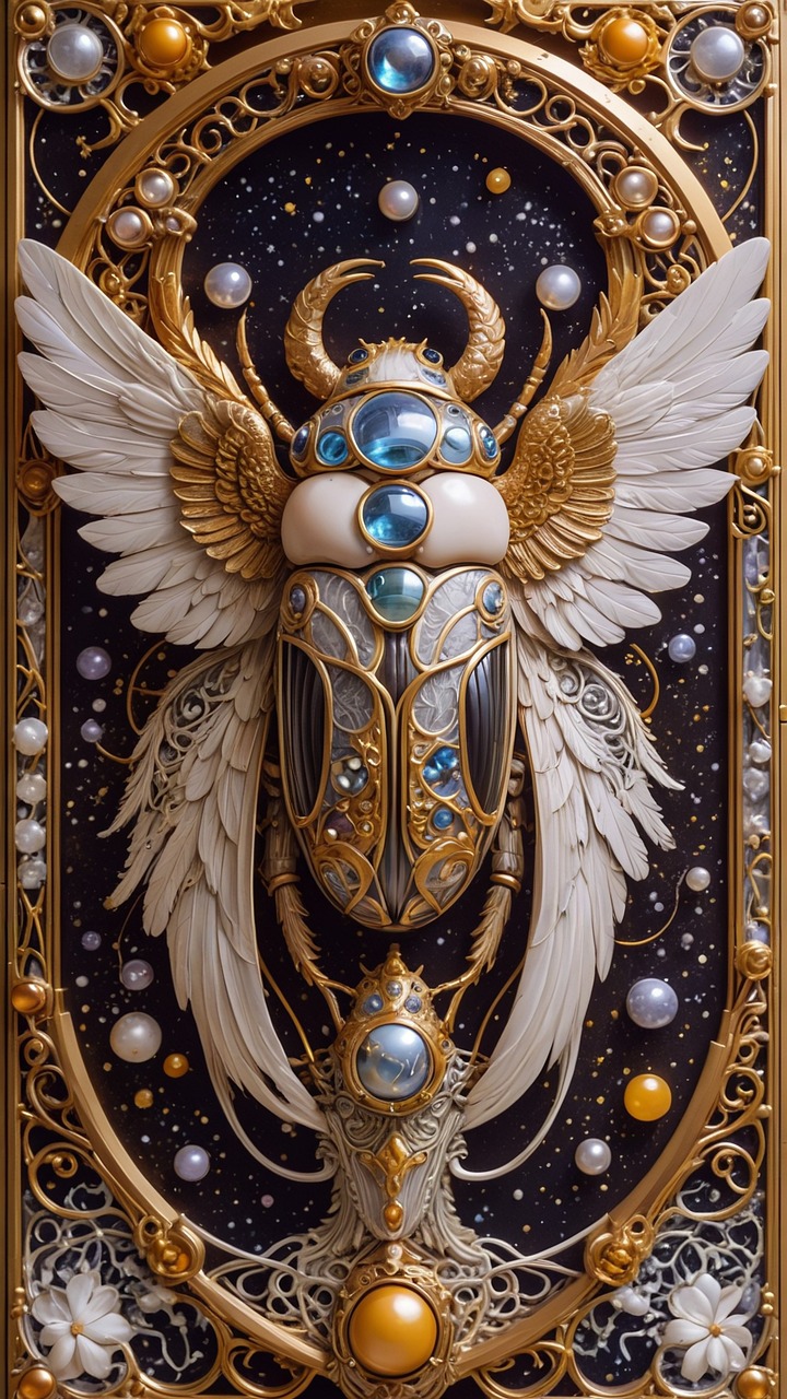 Download Scarab, Winged Scarab, Beetle. Royalty-Free Stock Illustration ...