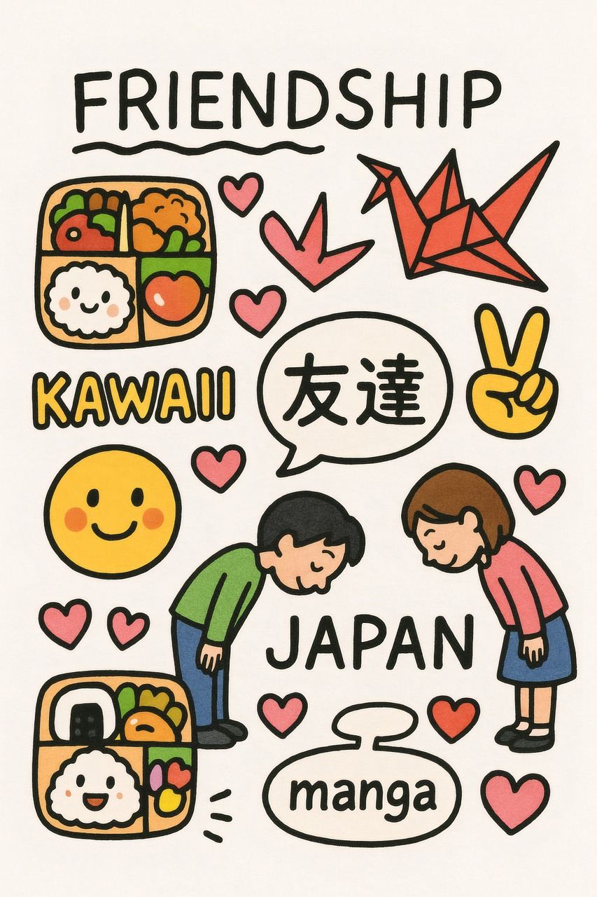 Download Japanese, Friendship, Kawaii. Royalty-Free Stock Illustration ...