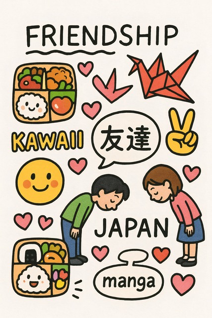 Download Japanese, Friendship, Kawaii. Royalty-Free Stock Illustration ...