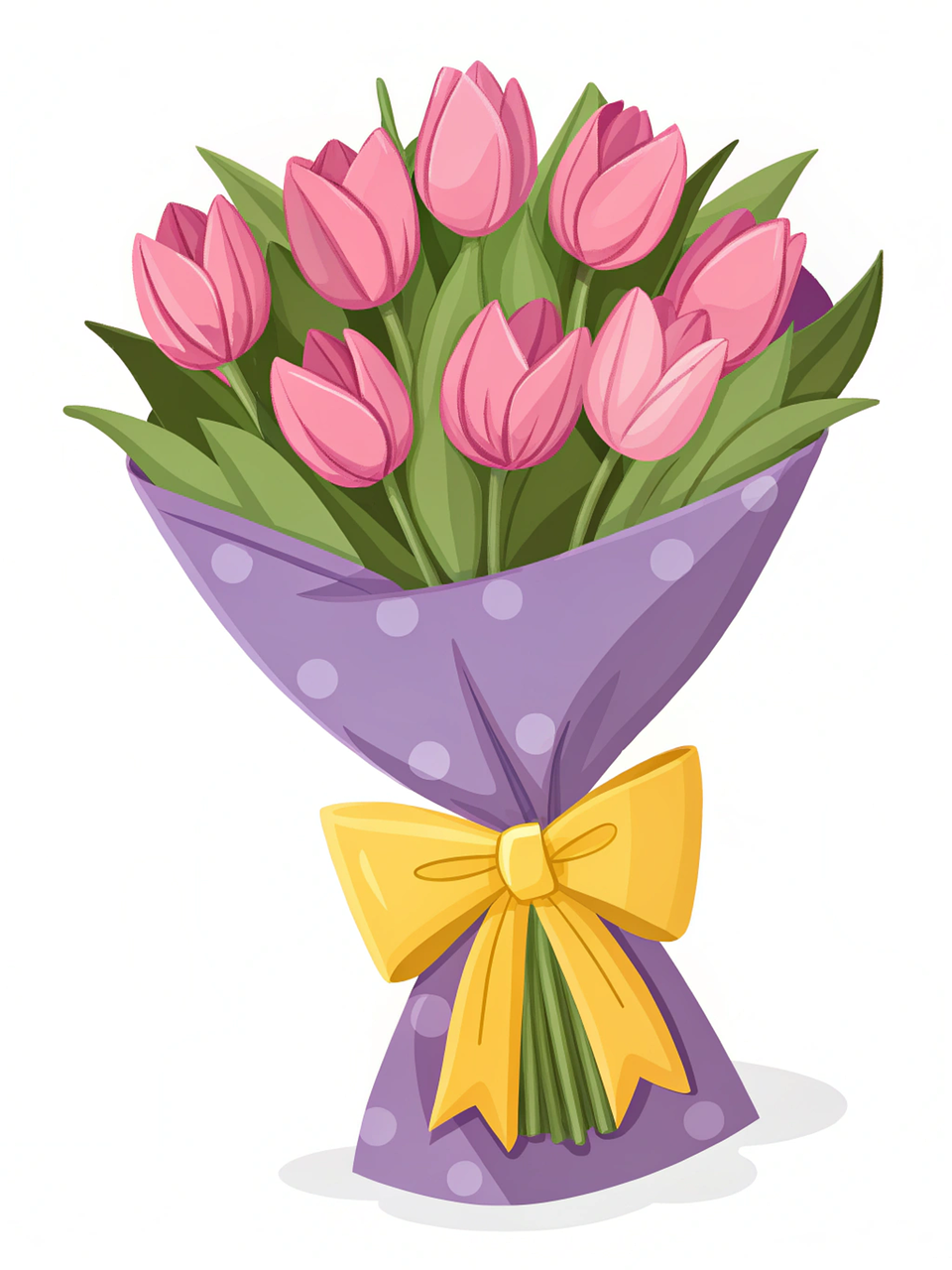 Purple Cartoon Flower Clipart