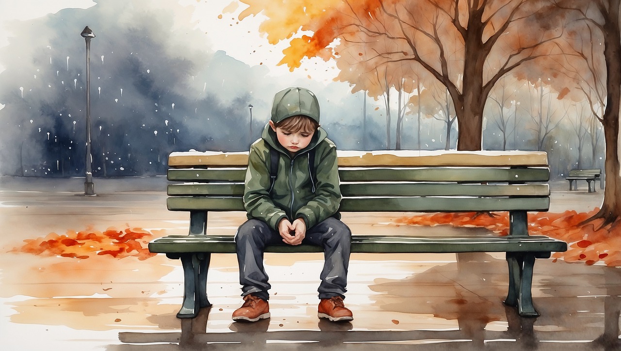 Download Lonely, Sad, Boy. Royalty-Free Stock Illustration Image - Pixabay