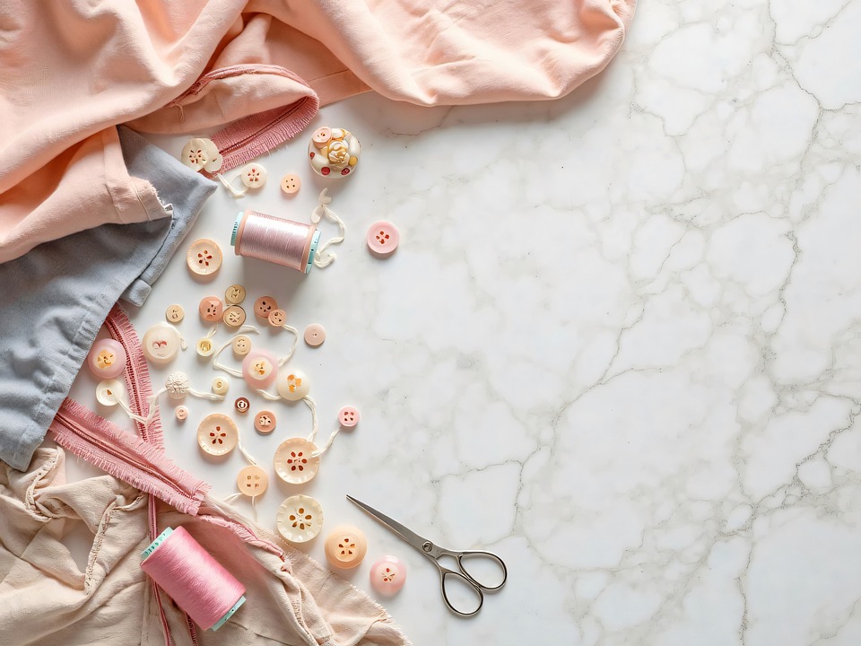 Download Fashion Design Table, Color-Coordinated Tools, Buttons ...