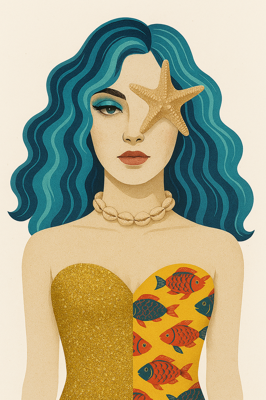 Download Siren, Sea, Collage. Royalty-Free Stock Illustration Image ...