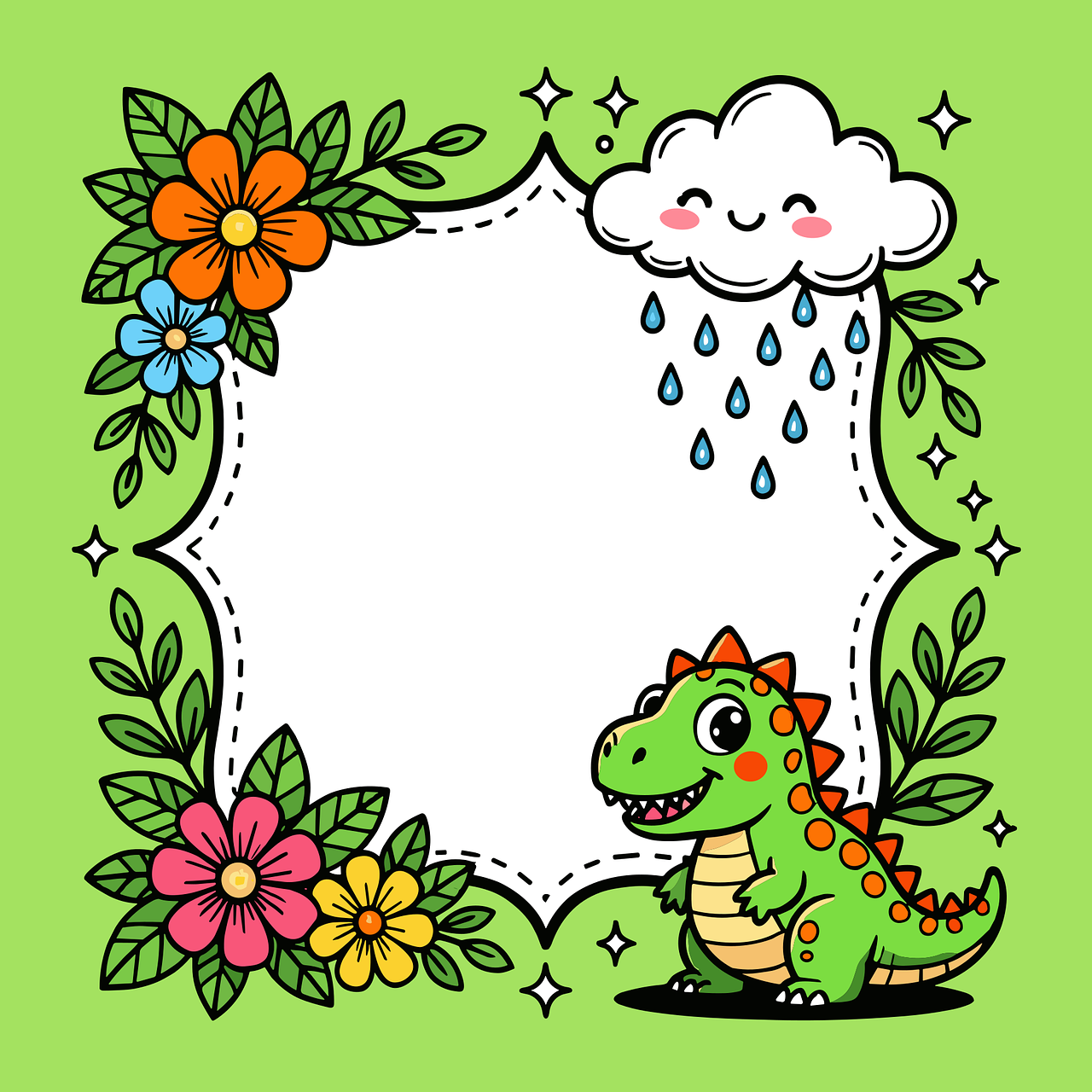 Download Dinosaur, Frame, Cloud. Royalty-Free Vector Graphic - Pixabay