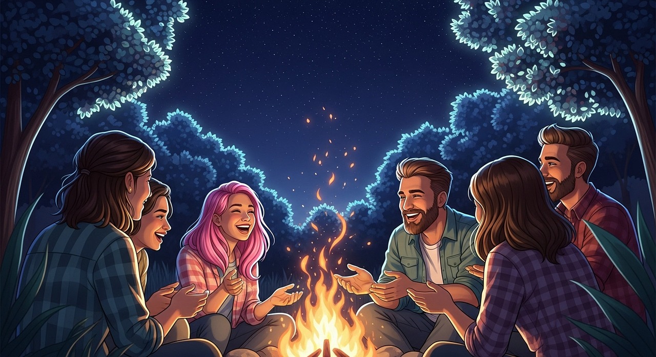 Download Ai Generated, Friends, Laughter. Royalty-Free Stock ...