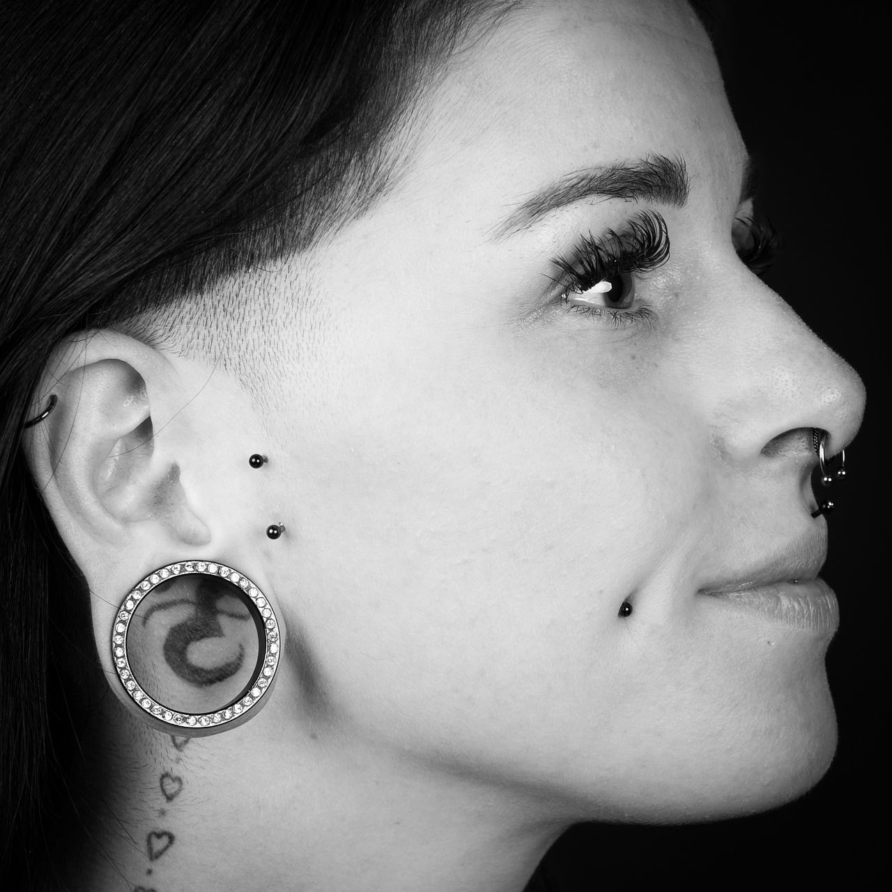 Black-And-White Piercing Face - Free photo on Pixabay