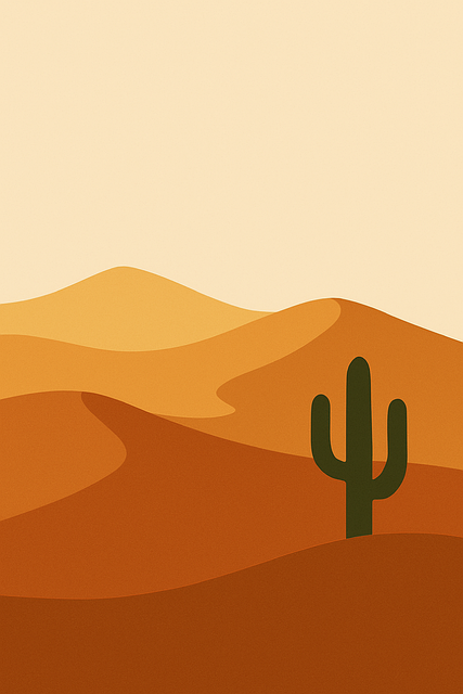 Download Desert, Sand Dunes, Cactus. Royalty-Free Stock Illustration ...