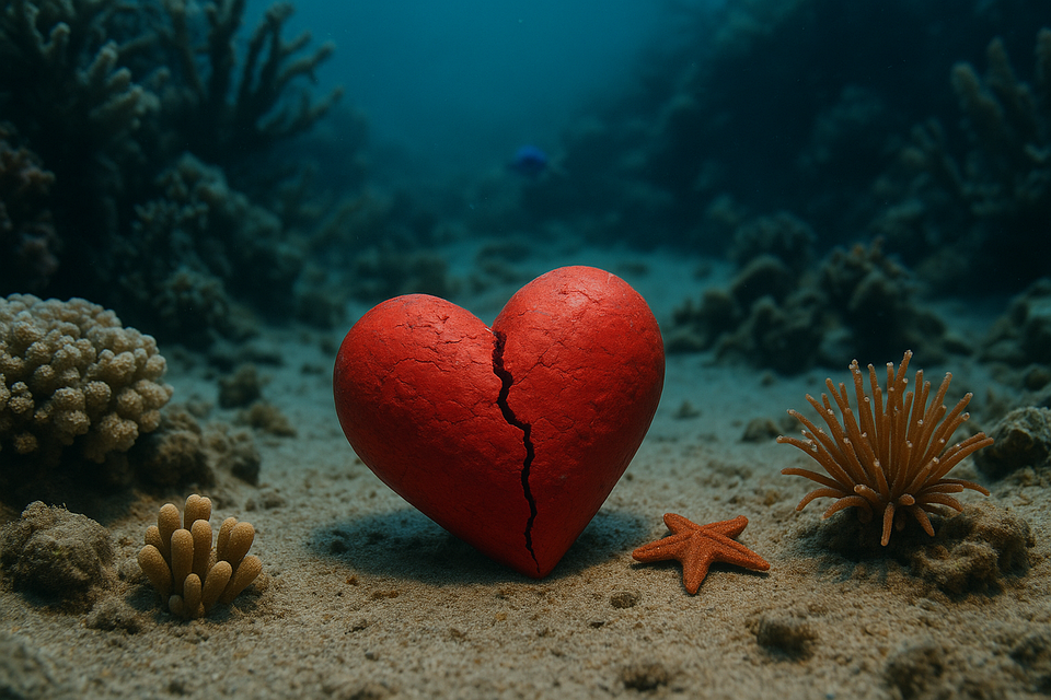 Download Broken Heart, Underwater Scene, Love Loss. Royalty-Free Stock ...