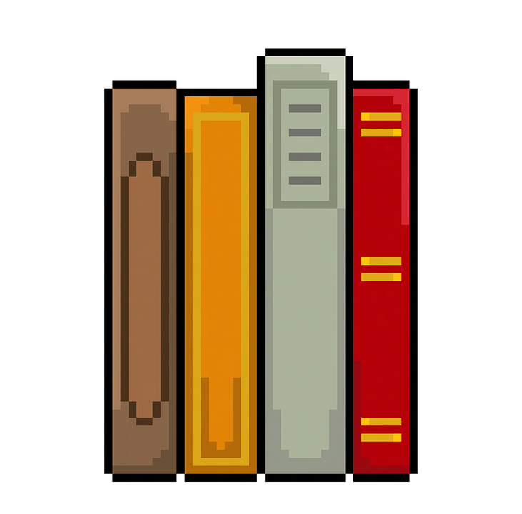Pixel Art Standing Books - Imagen gratis en Pixabay