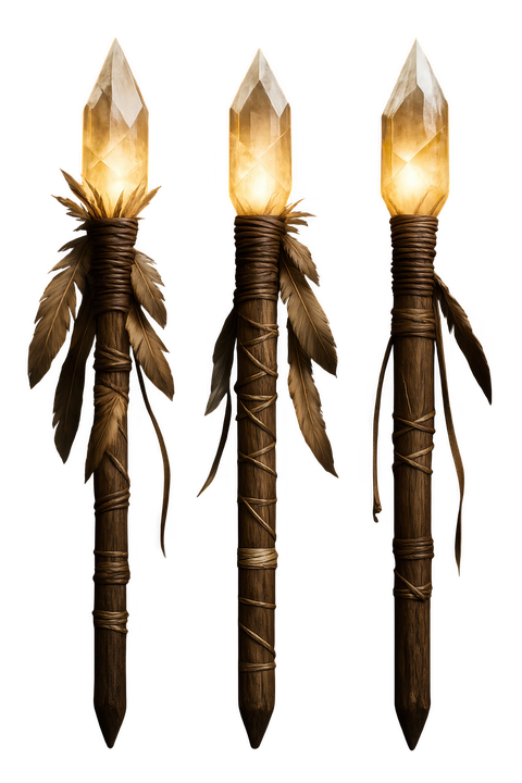 Download Crystal Staff, Tribal Weapon, Fantasy Magic Staff. Royalty ...