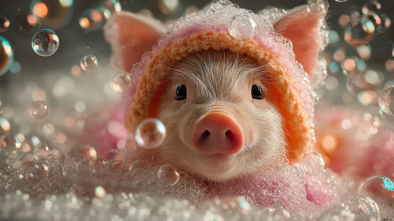 Download Piglet, Bath Time, Bubbles. Royalty-Free Stock Illustration ...