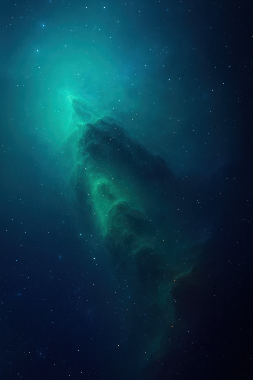 Download Cosmic Fantasy, Green Nebula, Deep Space Art. Royalty-Free ...