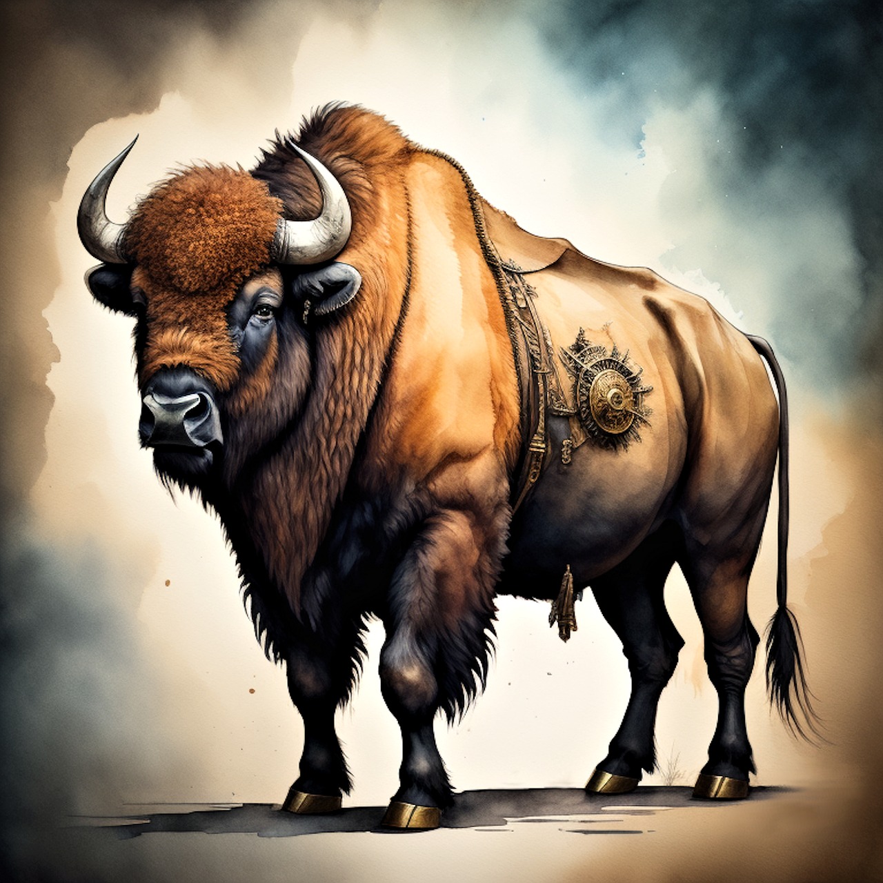 Download Buffalo, Bison, Tribal. Royalty-Free Stock Illustration Image ...
