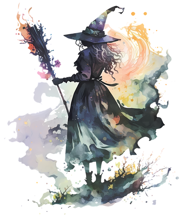 Download Watercolor Witch, Witch, Halloween. Royalty-Free Stock ...